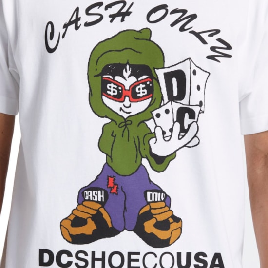 Camiseta Dc Shoes Cash Only White - Prince Of Streets
