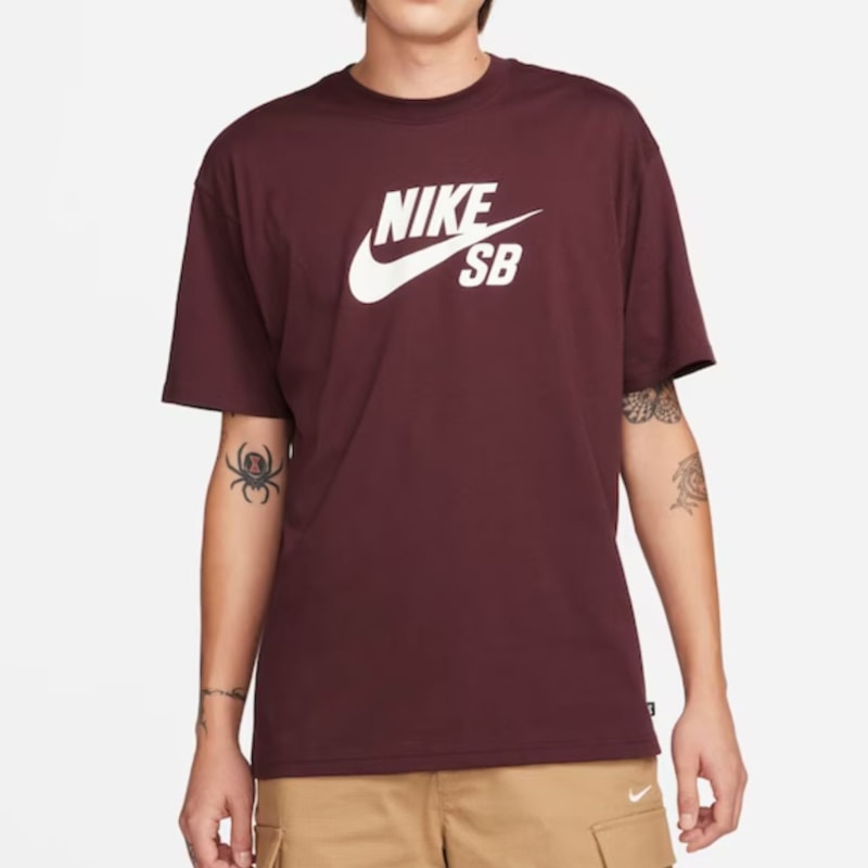 Camiseta Nike Sb Big Logo Vinho CV7539652 - Prince Of Streets