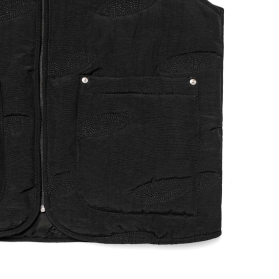 Colete Mad Enlatados Puffer Full Logo Preto - Prince Of Streets